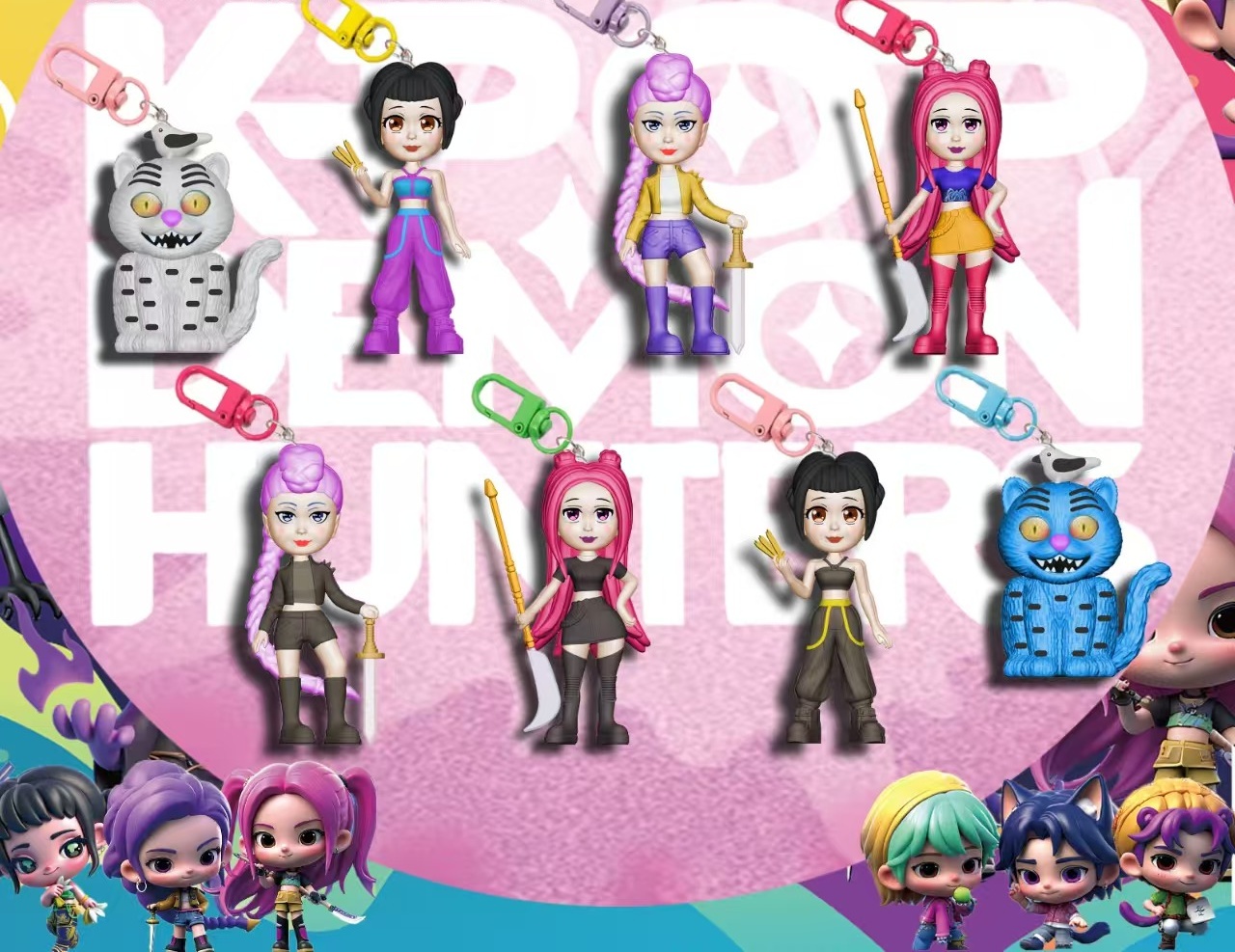 Kpop Demon Hunter Blind Pack & Blind Box Keychain Figurines | Shopee ...