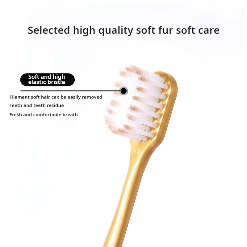 Thick Silk Soft Toothbrush Set – Wide Head Fine Bristles for Gum Care ...