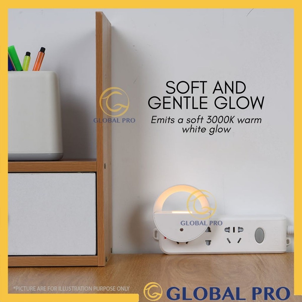 Modern LED Night Light with Smart Light Sensor – Auto On/Off Plug-in ...