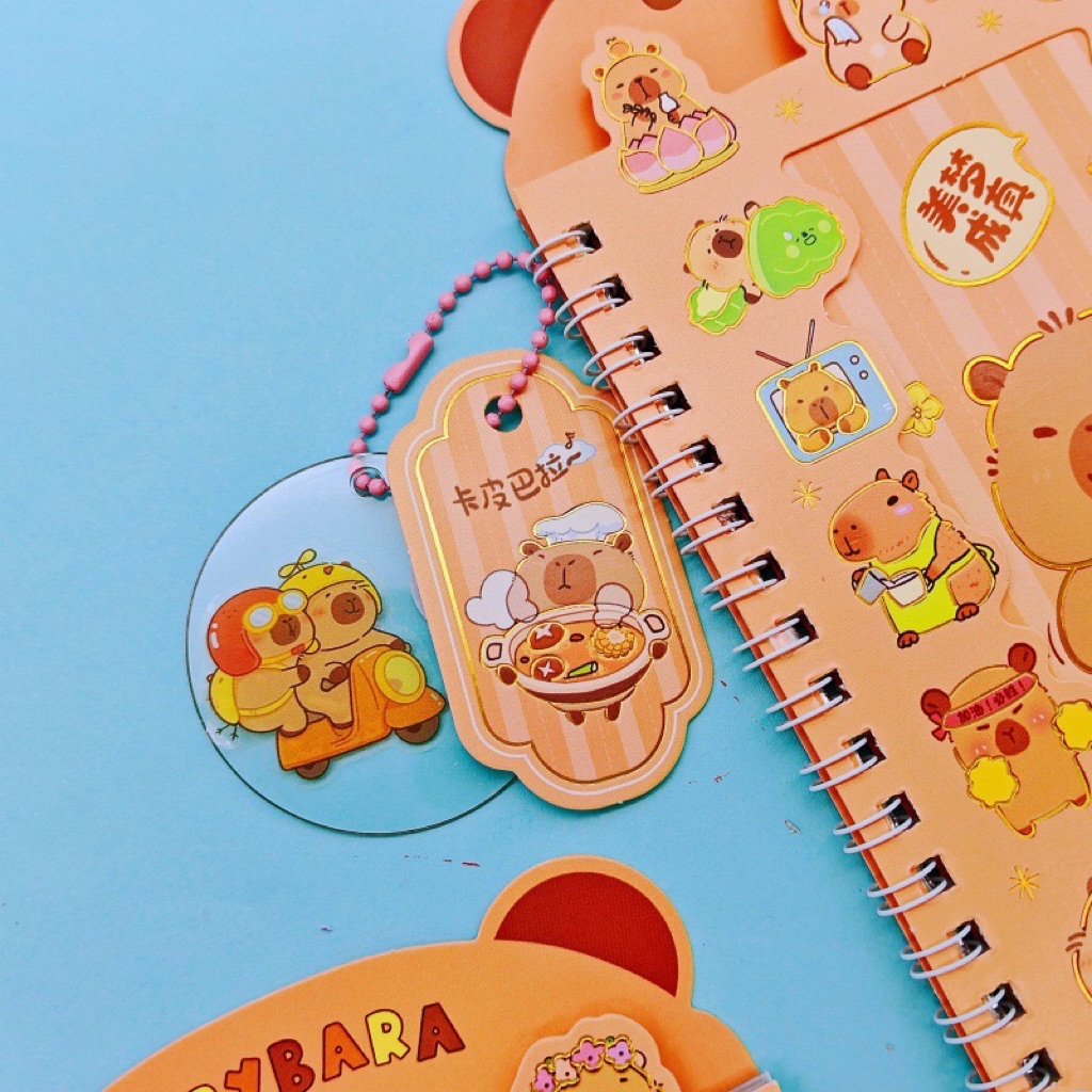 Adorable Capybara 3-in-1 Spiral Notebook DIY for Kids Cute Cartoon ...
