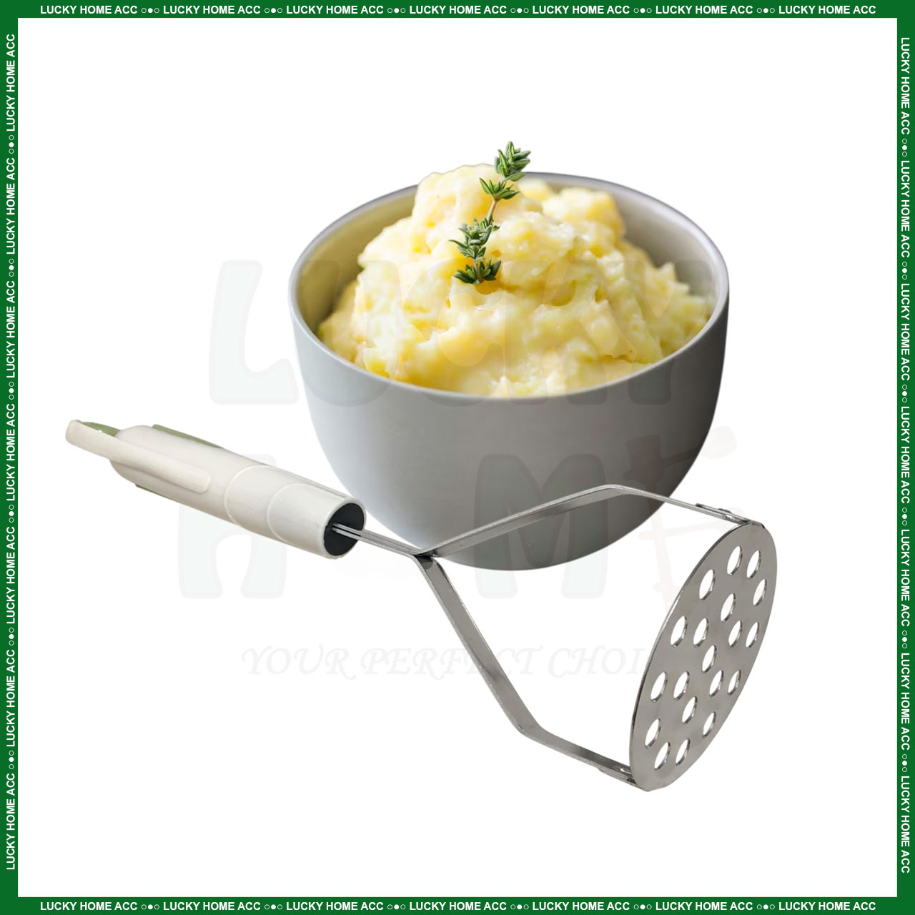 Stainless Steel Potato Masher Burger Press Mashed Potato Stronger Alat ...