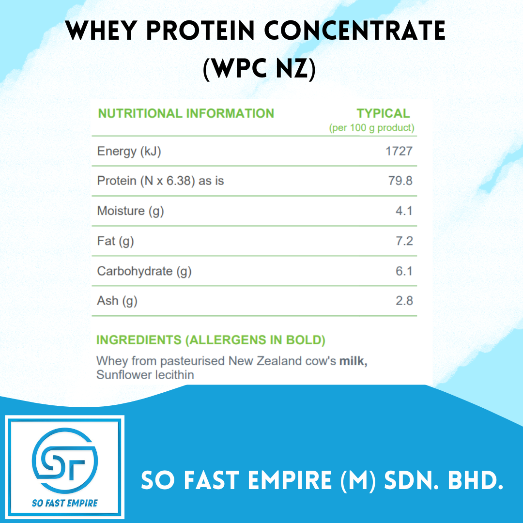 Pure Whey Protein Concentrate WPC NZ 1KG (No Scoop) HALAL | Shopee ...