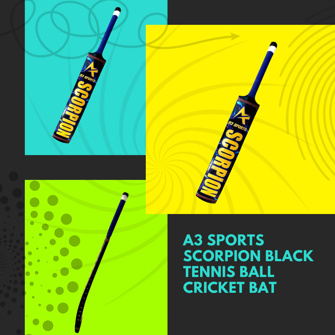 A3 Sports Scorpion Black Tennis Ball Cricket Bat | Shopee Singapore