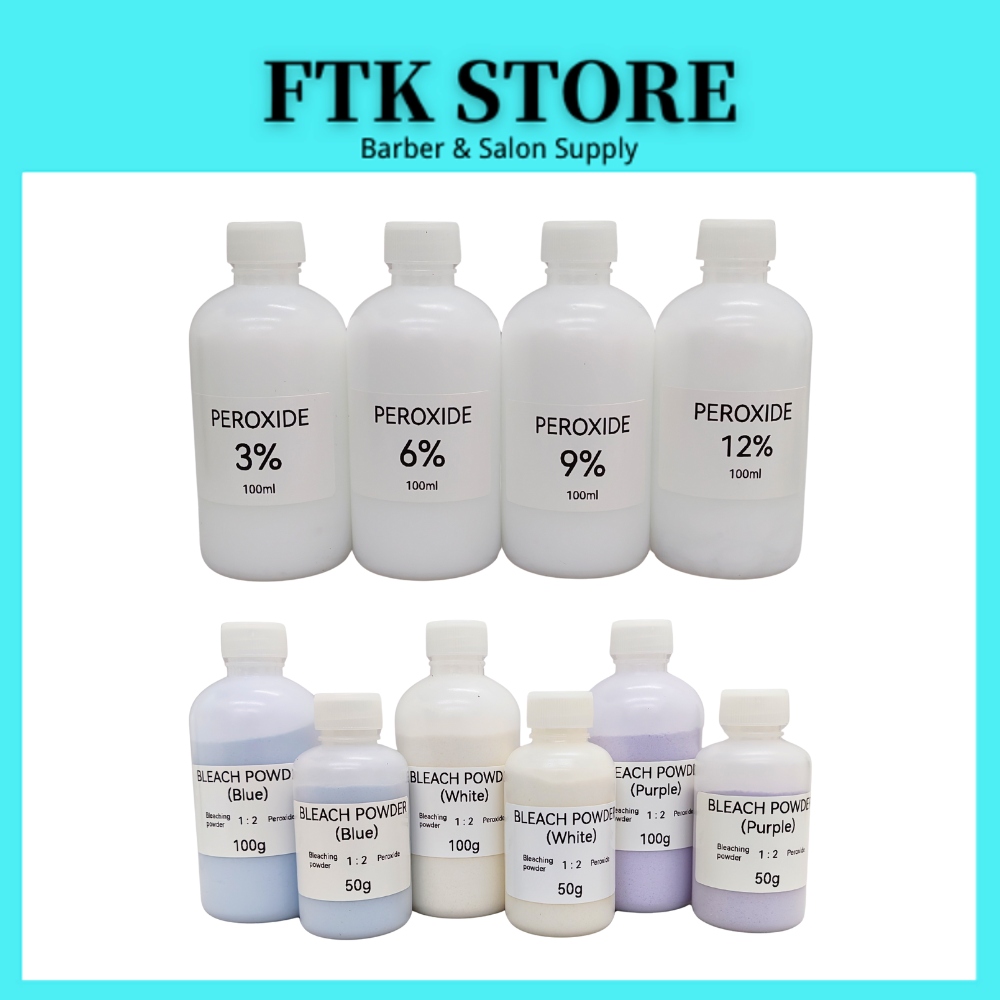 100ML Hair Developer Hair Peroxide (100ml) And Bleaching Powder ( 50g ...