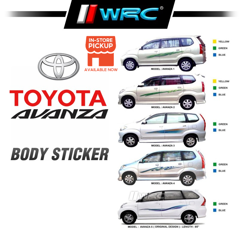 Toyota Avanza Body Sticker / Side Body Lining (New & Old Model ...