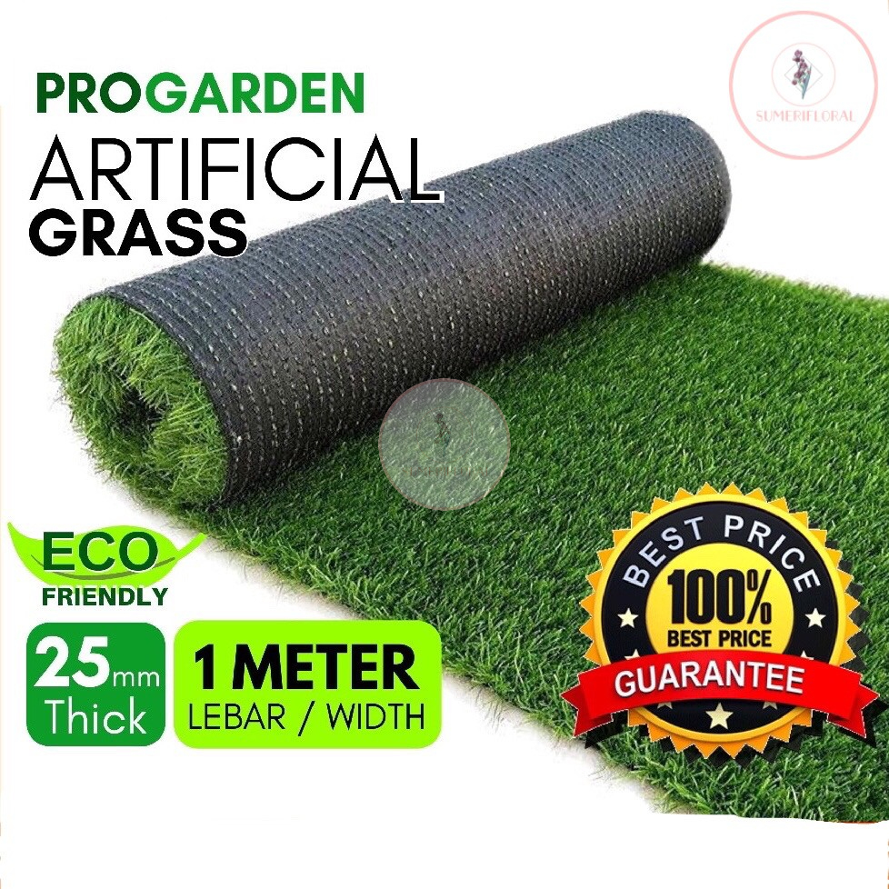 1 Meter Width (lebar) Artificial Grass Carpet 15MM / 25MM / 35MM / 40MM ...