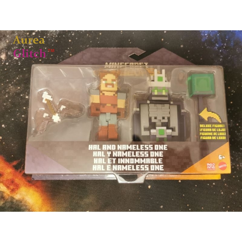 Minecraft Dungeons Deluxe Figures Hal and Nameless one Mattel toy ...