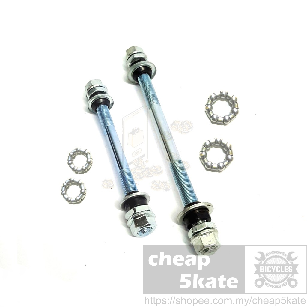 Hub Axle Front Rear Steel Solid Spindle Shaft for Bicycle Wheel ...