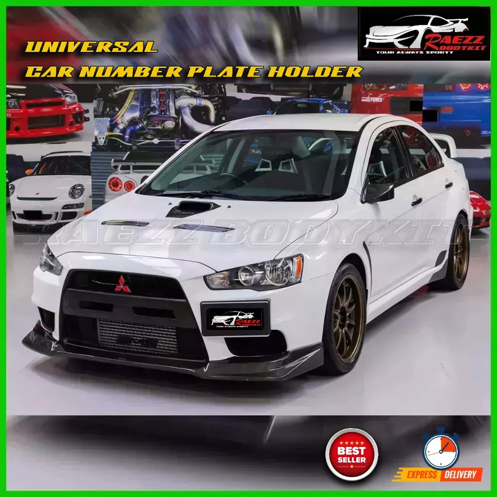 EVO X 10 CAR NUMBER PLATE HOLDER Without Paint | Shopee Singapore