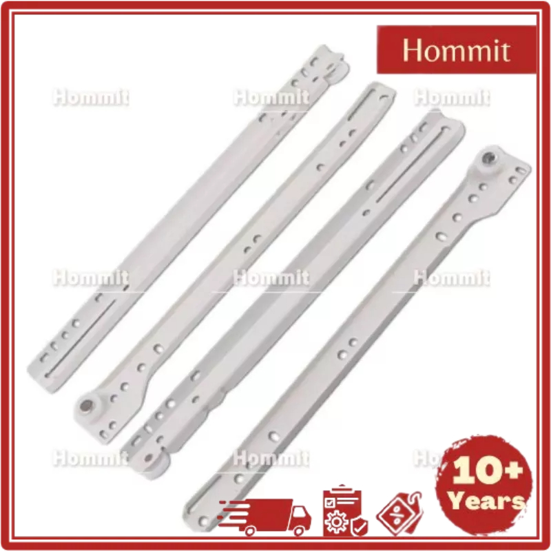 1 set (left and right) white drawer slide roller rail | Shopee Singapore