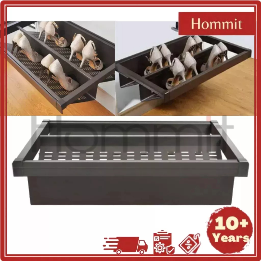 Cabinet Drawer Shoe Rack Basket With 18” Soft Close Slide Wardrobe ...