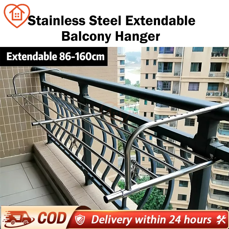 Malay Shipment Stainless Steel Foldable Towel Hanger Balcony Laundry ...