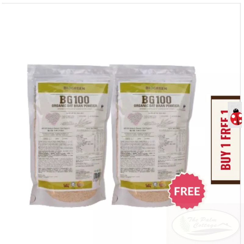 [Buy 1 Free 1] BG100 Organic Oat Bran Powder Refill Pack (HALAL) 500g ...