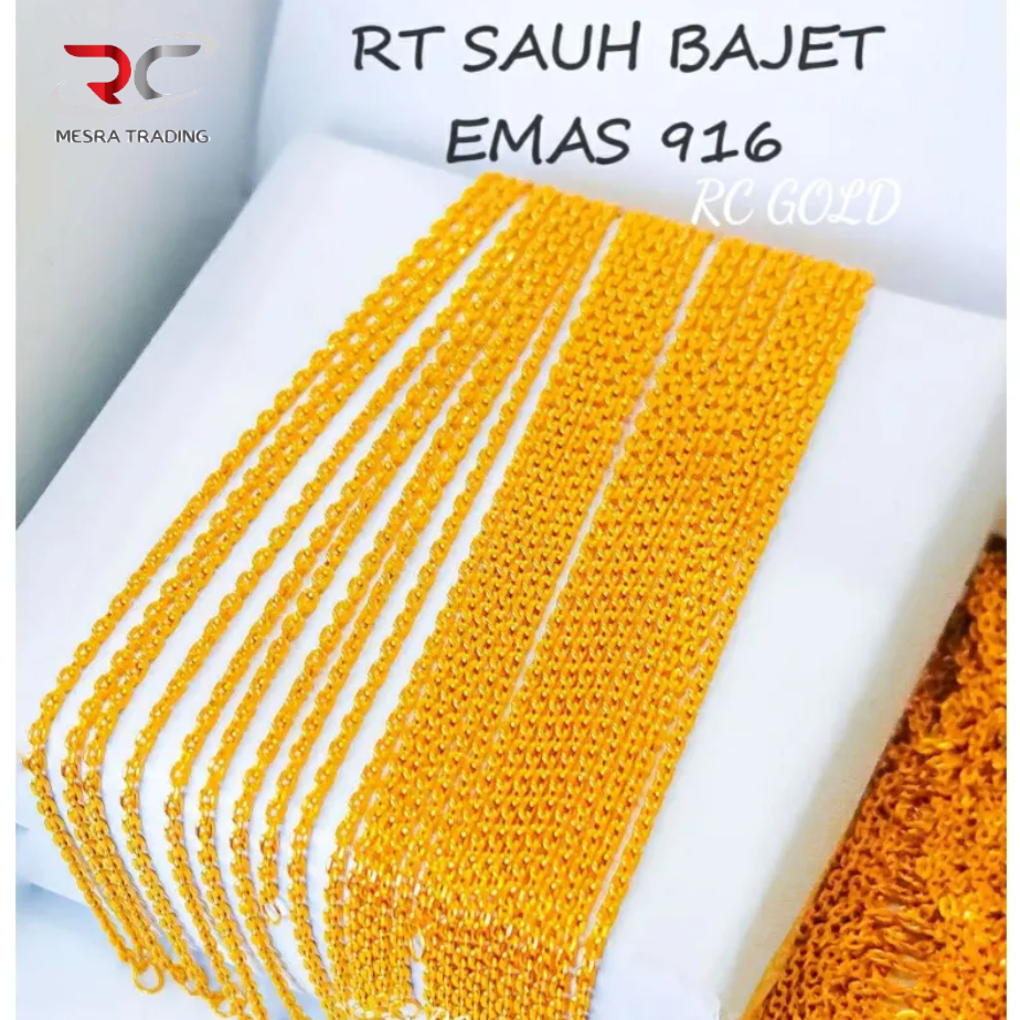 RANTAI TANGAN SAUH BAJET EMAS TULEN 916 GELANG TANGAN SAUD BAJET EMAS ...