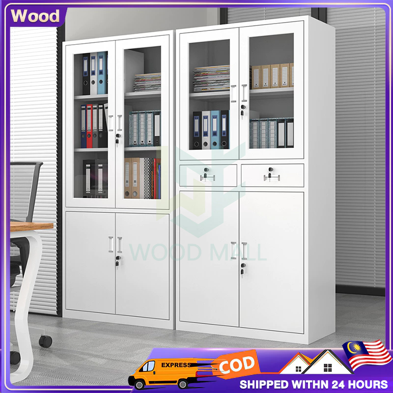 WOOD Steel Filing Cabinet Storage Cabinet Kabinet Besi Almari Fail ...