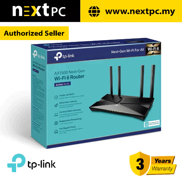 TP-LINK ARCHER AX10 AX1500 Wi-Fi 6 Router | Shopee Singapore