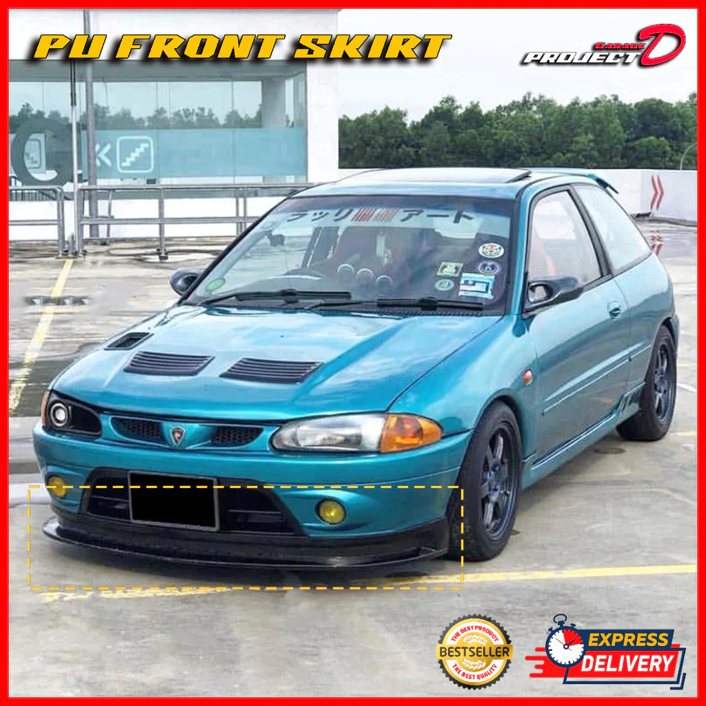 MDM Proton Satria PU Front Skirt / Getah / Mantap ( WIRA SE GTI R3 ...