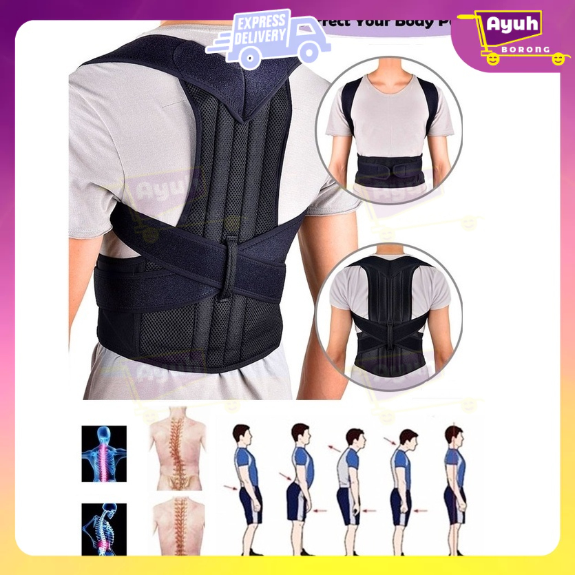 Back Support Belt Posture Shoulder Corrector Bracket Align Relieve Pain ...