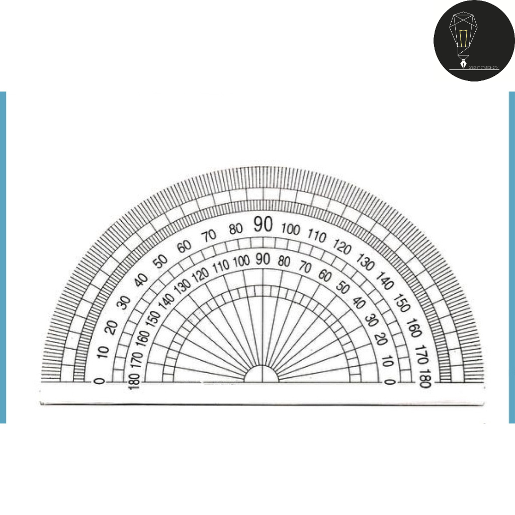 Transparent 180 Degree Protractor Ruler / Semi Circle Measuring Angles ...