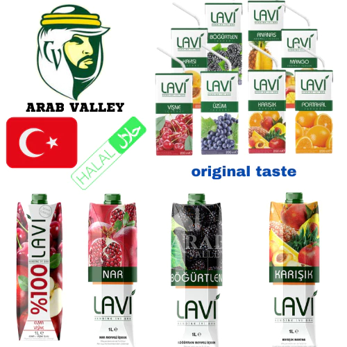 Natural Jus Fruit Juice Lavi 100% Natural Assorted Flavors, Pomegranate ...