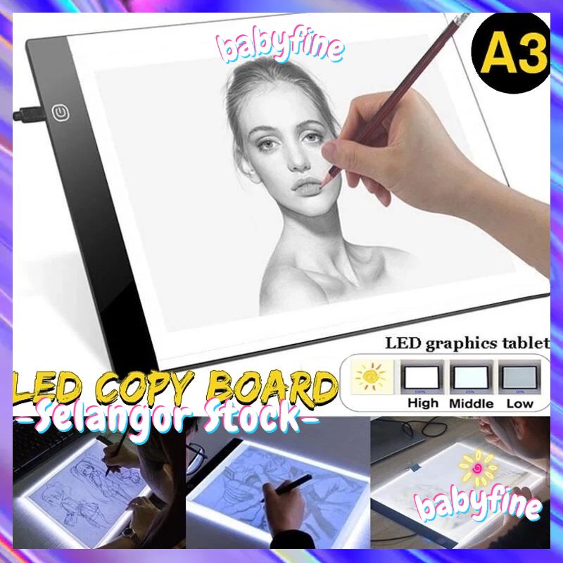 A3 A4 A5 LED Copy Board Pad Drawing Tracing Tablet Light Box Animation Sketching Stencil Diamond ...