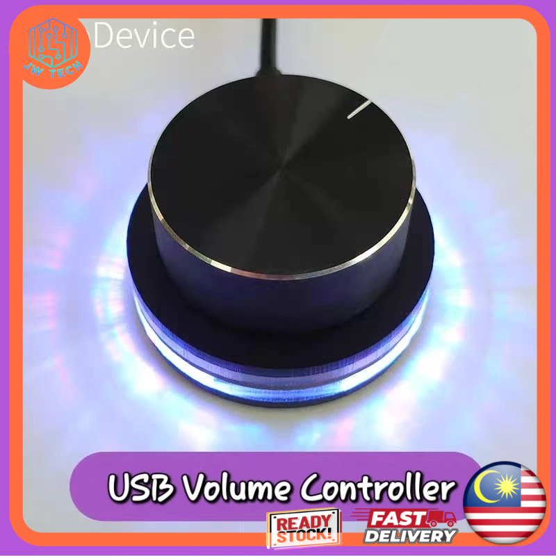 USB Volume And Multi Purpose Control Dial Knob RGB Base With 2M USB C ...