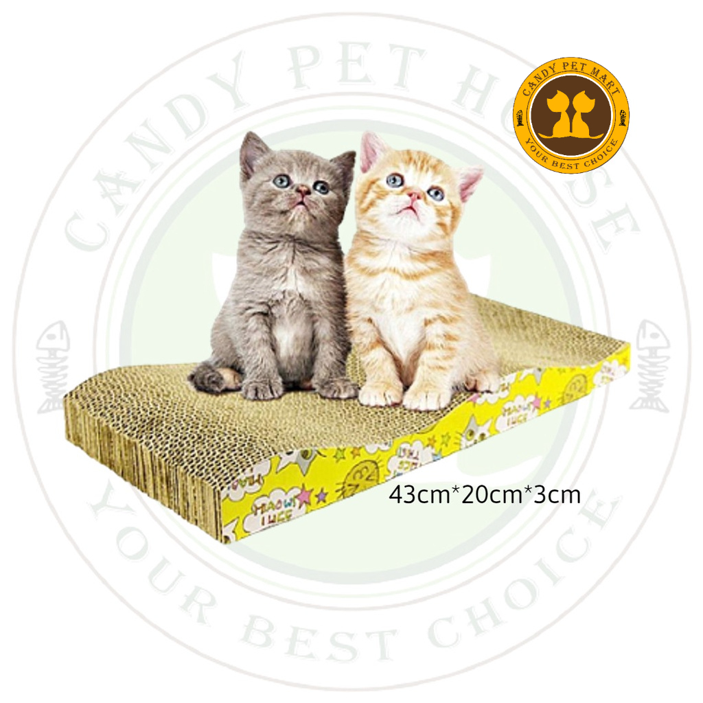 Cat Scratcher /Scratching Board WAVE SHAPE (Corak Random Pick) | Shopee ...