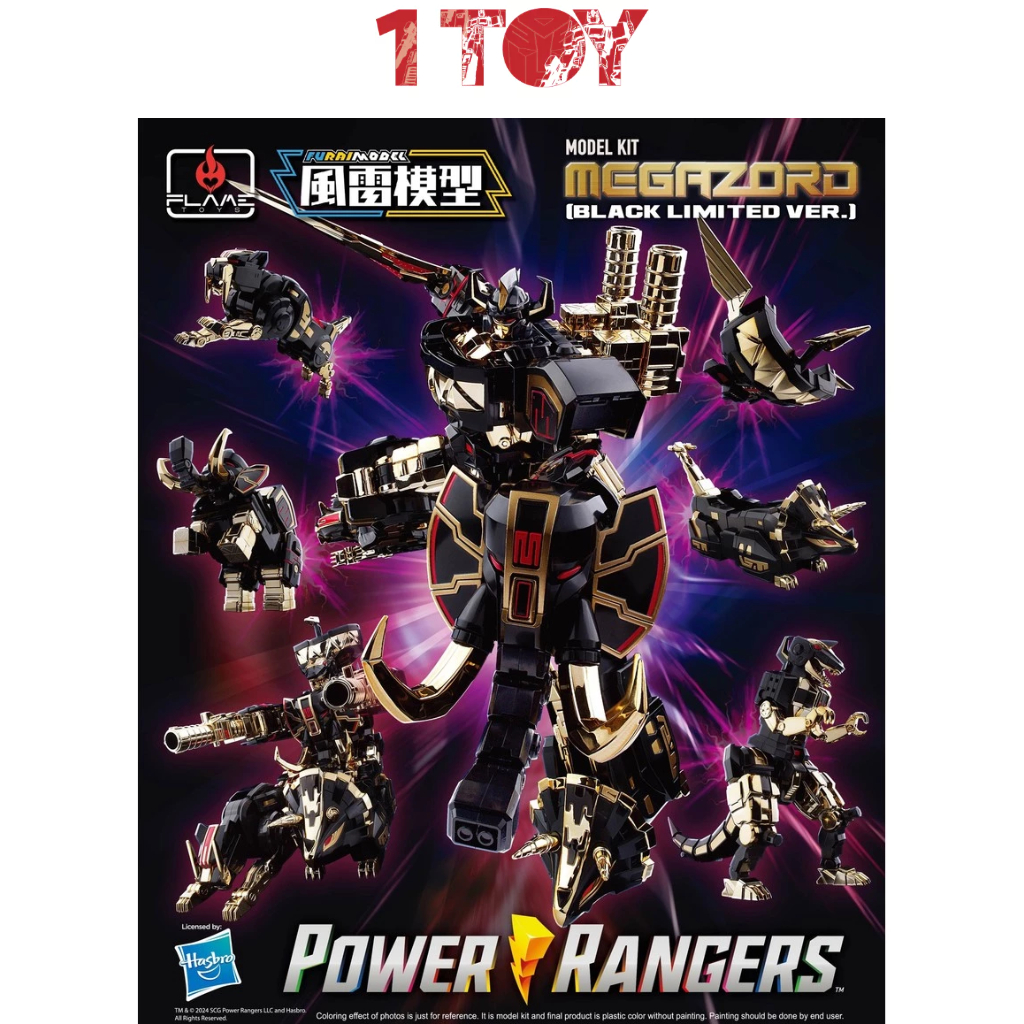 Flame Toys Furai Model Kit Power Rangers Megazord (Black Limited Ver ...