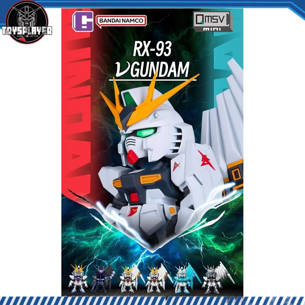 BANDAI Mobile Suit Gundam QMSV Mini Nu Gundam Box of 8 Random Figures ...