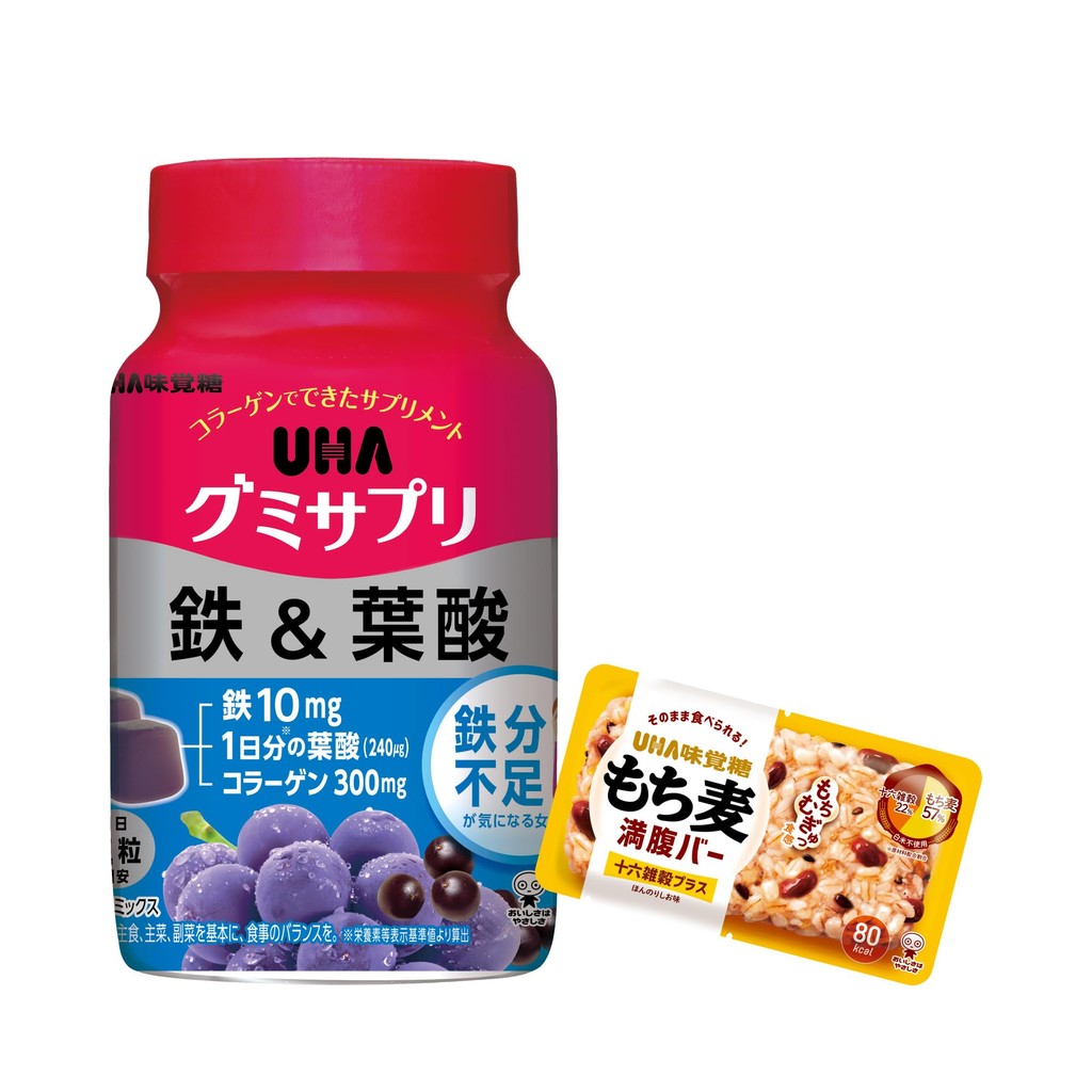 UHA Gummy Supplement Iron & Folic Acid 30-day supply (60 tablets) (Direct from Japan) | Shopee ...