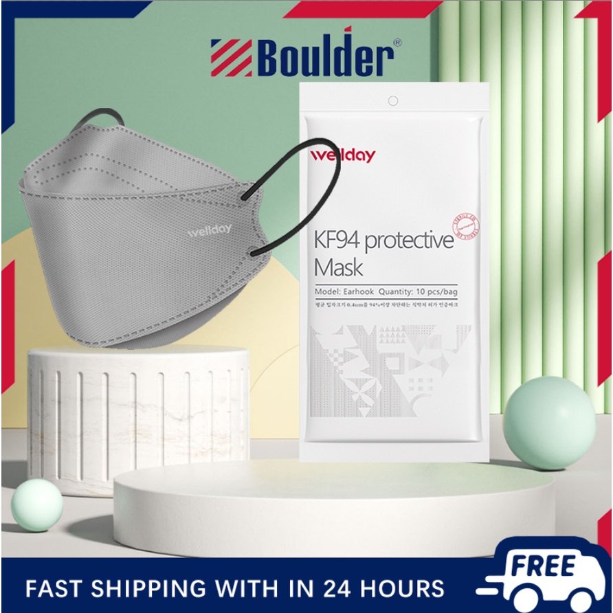Wellday 100Pcs KF94 Mask Non-Woven Protective Filter 3D Korean Facemask ...