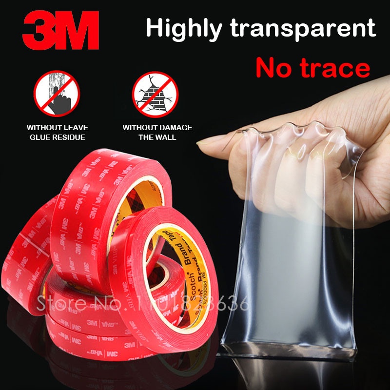 3M VHB Double Sided Tape Heavy Duty Mounting Transparent Heat Resistant ...