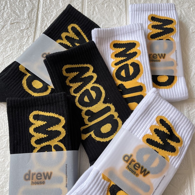 Korean【Drew】 Socks Iconic Socks Smiley Face Socks for Women And Men ...