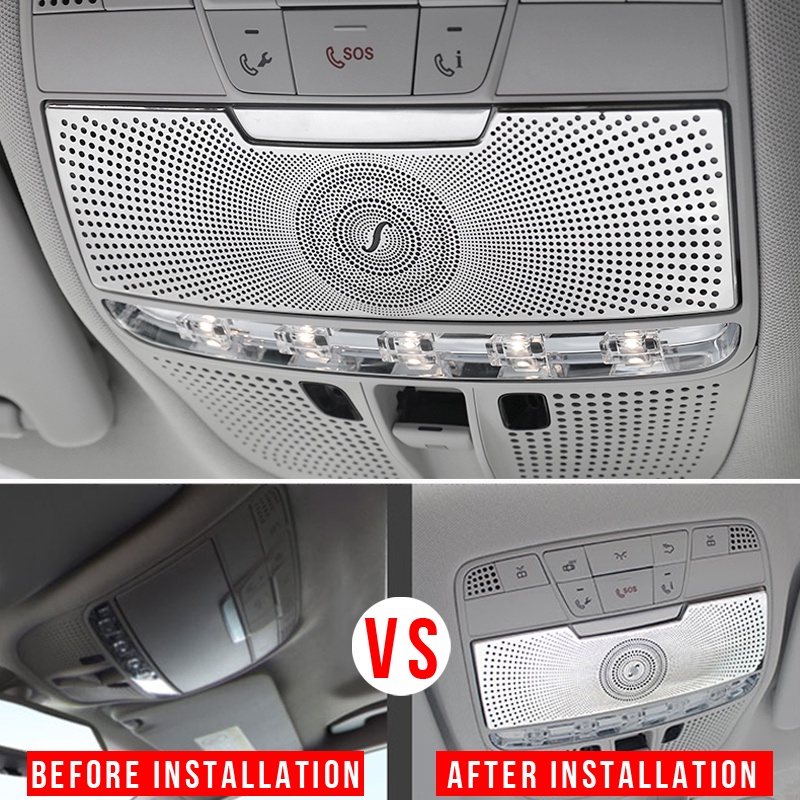 Car Reading Light Cover Trim Decoration Strips Interior Roof Lamp ...