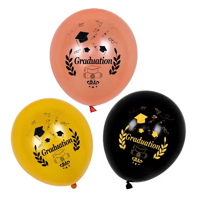 12pcs 12inch Congratulate Graduate Latex Balloons School Student ...