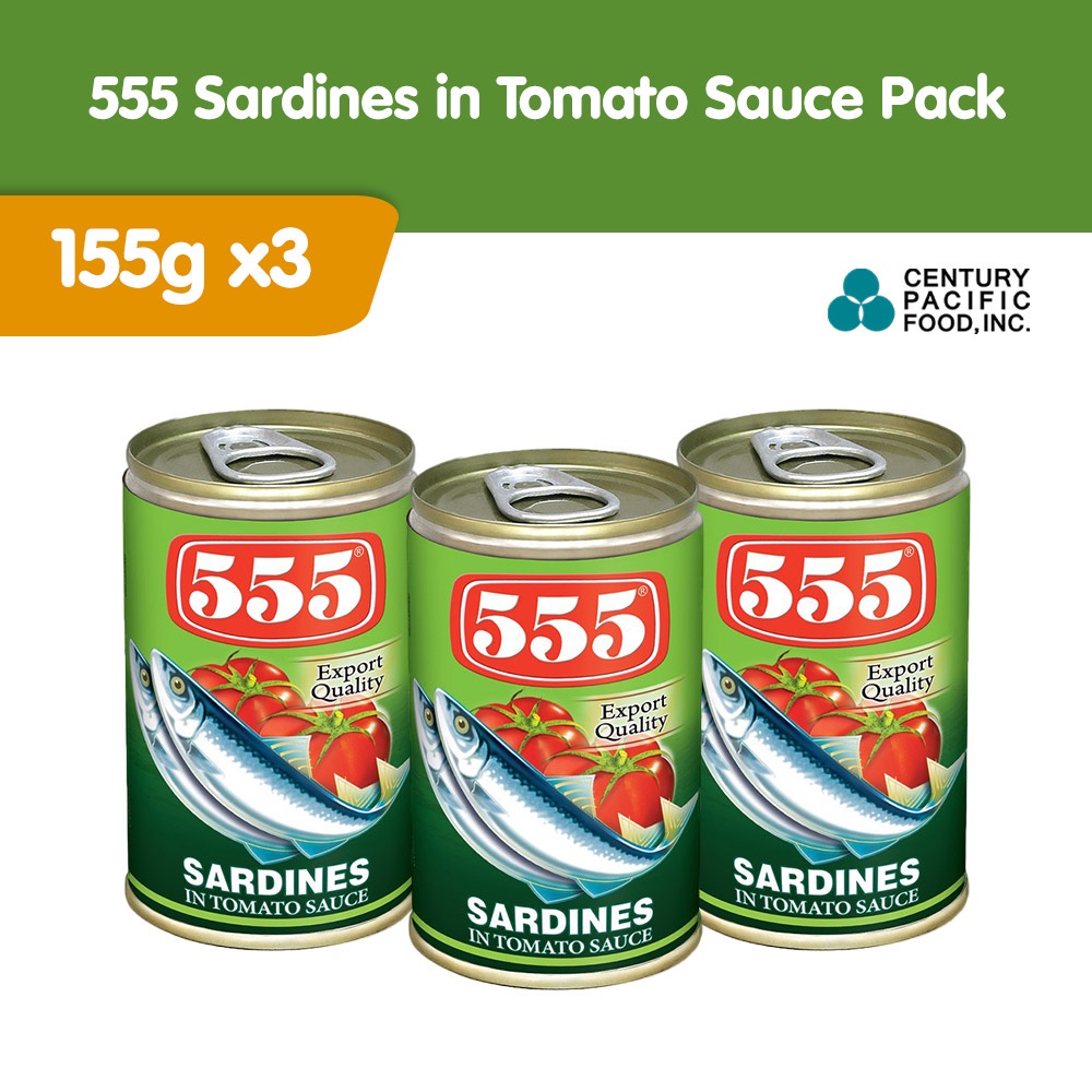 555 Sardines in Tomato Sauce 155g x3 | Shopee Singapore