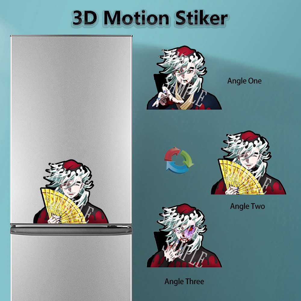 Douma Anime Demon Slayer 3D Motion Stickers Self-adhesive Decals for ...