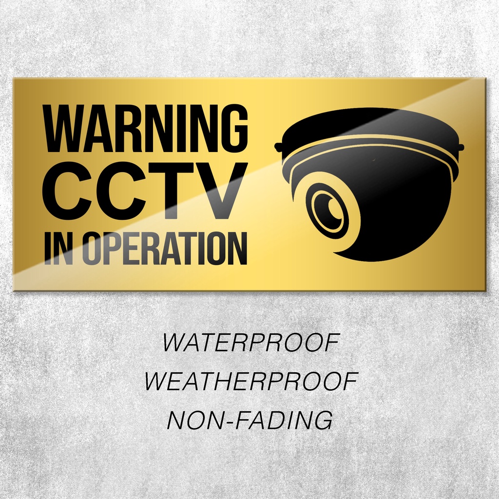 CCTV Warning Elegant Acrylic Door Room Signage for Office Hotel ...