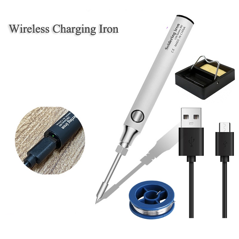 Portable Soldering Iron Wireless USB 5V 8W Electric Solder Pen Heat ...
