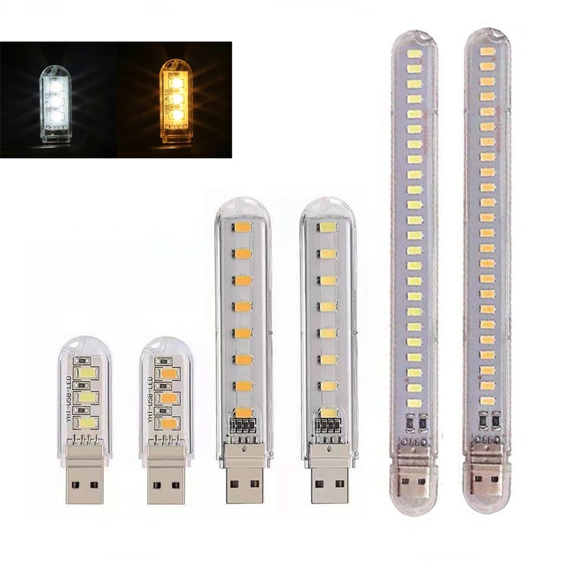 3/8/24 LED USB Light Portable Table Reading Desk Lamp Super Bright ...