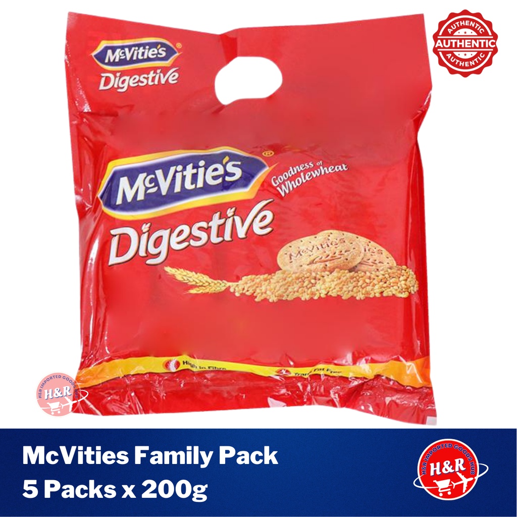 McVities Digestive Biscuit Family Pack 1kg (200g x 5) | Shopee Singapore