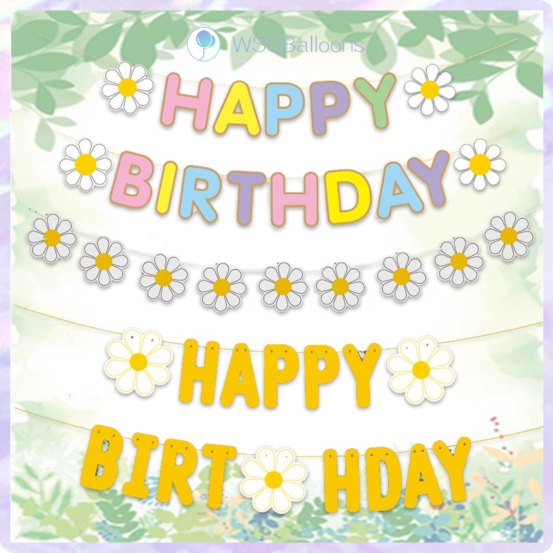 Happy Birthday Banner Party Backdrop Party Banner Happy Birthday Flag ...