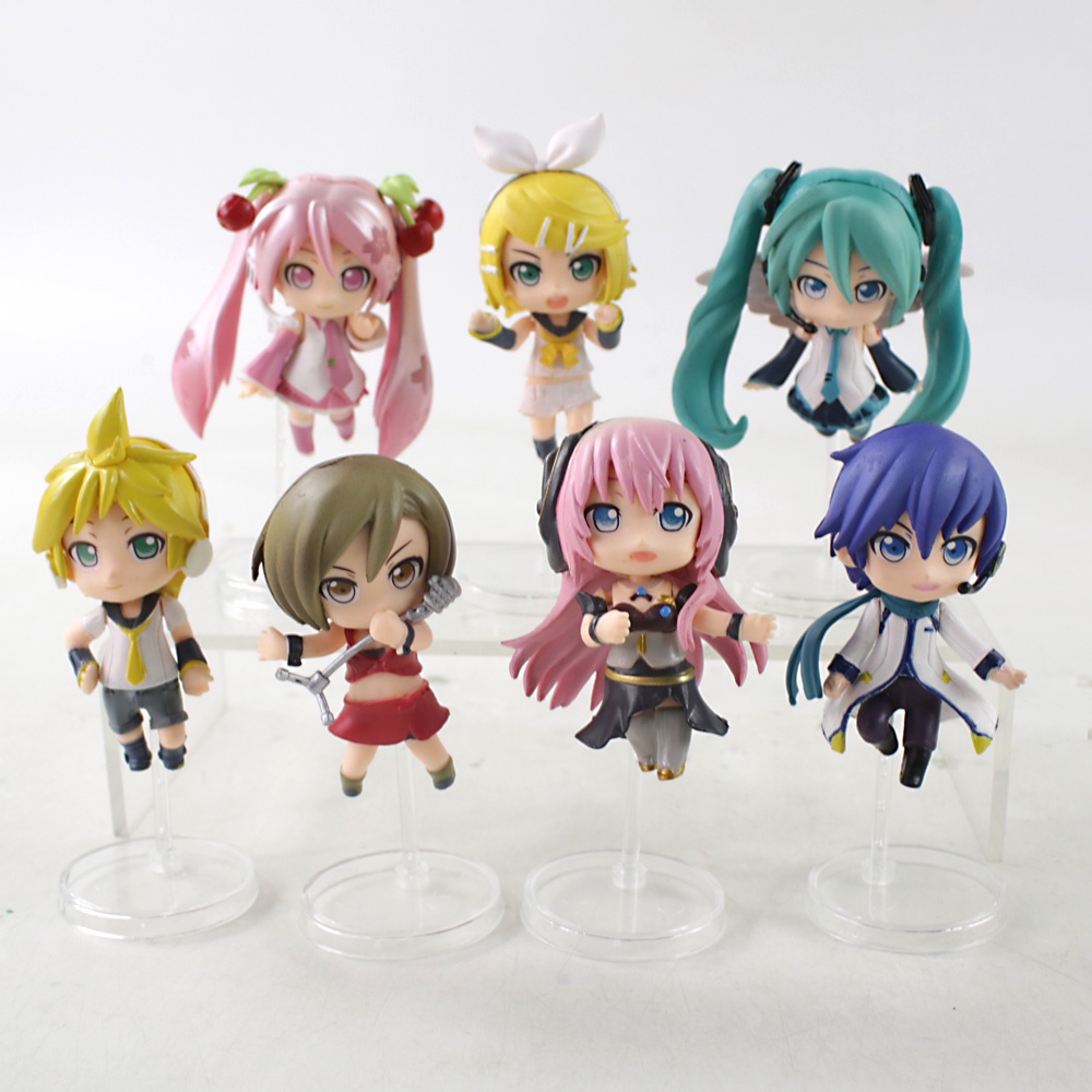 7Pcs/Set Virtual Idol Hatsune Miku Anime Action Figure Kagamine Rin/Len ...
