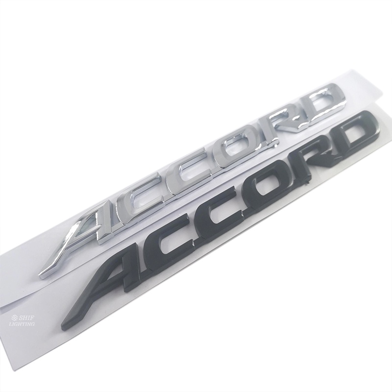 1 X ABS Chrome Black ACCORD Letter Logo Car Auto Rear Trunk Emblem ...