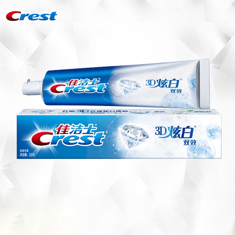 Crest Dense Foam 3D Whitening Toothpaste MICA Dioic Acid Double-Effect ...