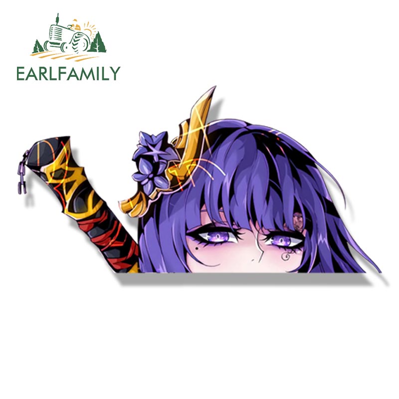 EARLFAMILY Raiden Shogun of The Street Tattoo Car Sticker Anime Genshin ...