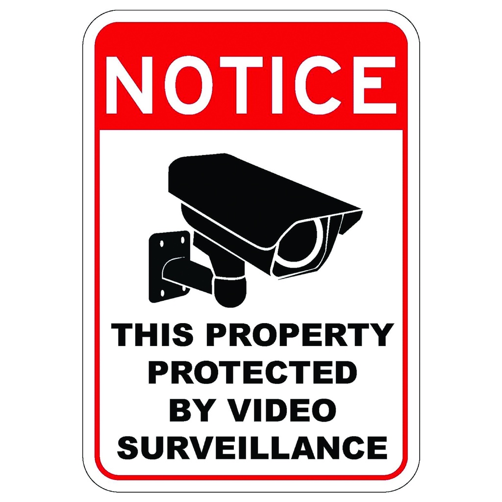 CCTV warning Signage laminated A4 size | Shopee Singapore