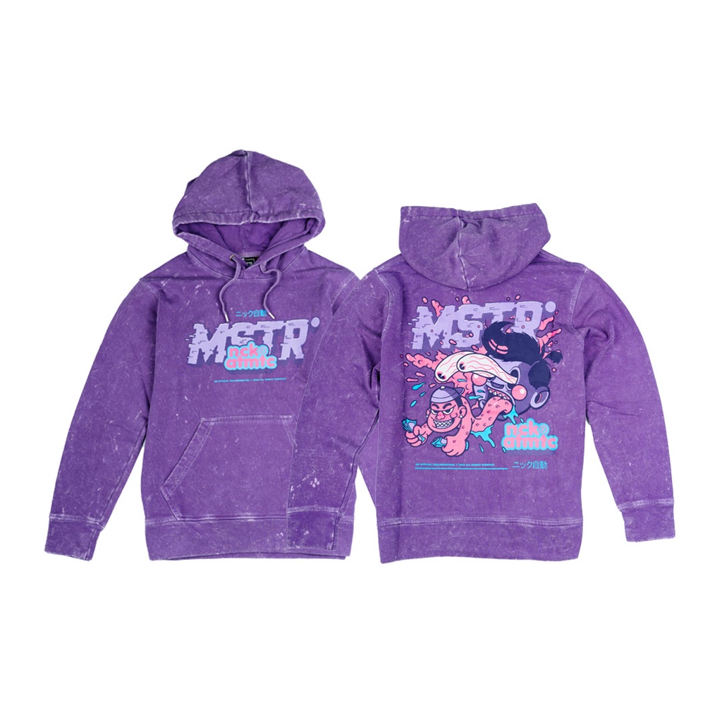 MSTR CO. X NCK AUTOMATIC "GUTS OUT" Hoodie (Acid Wash Purple) | Shopee ...