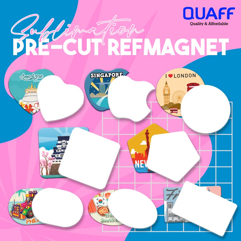 (5 pcs) QUAFF Sublimation Printable Ref Magnet Pre-cut (blanks ...