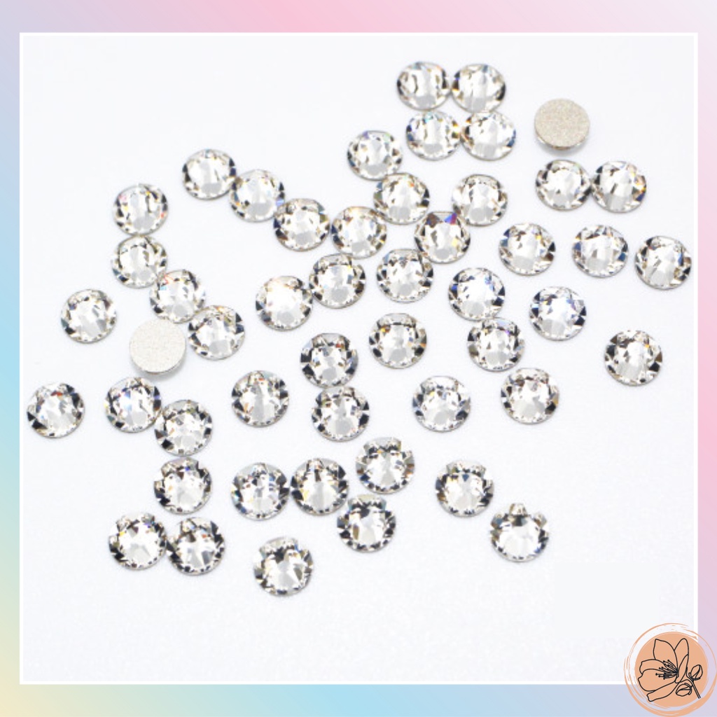 Nail Swarovski Plain Stone Crystal Set Gel Nail Material 9 Size ...